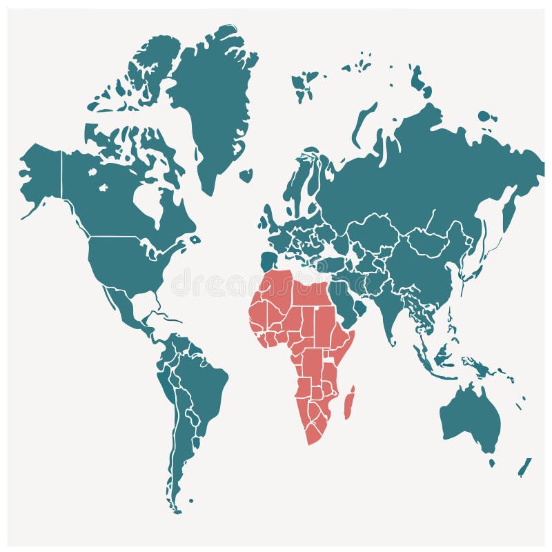 Colorful World Map Vector Illustrations Stock Vector - Illustration of ...