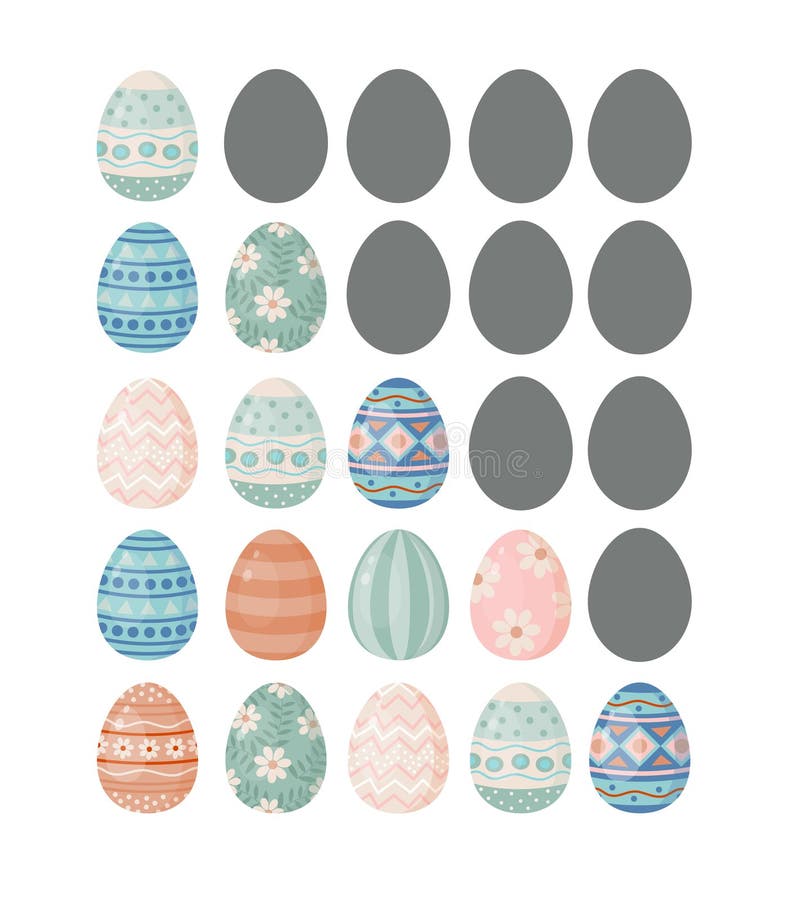 Easter Mood Flat Style Illustration. Stock Vector - Illustration of ...