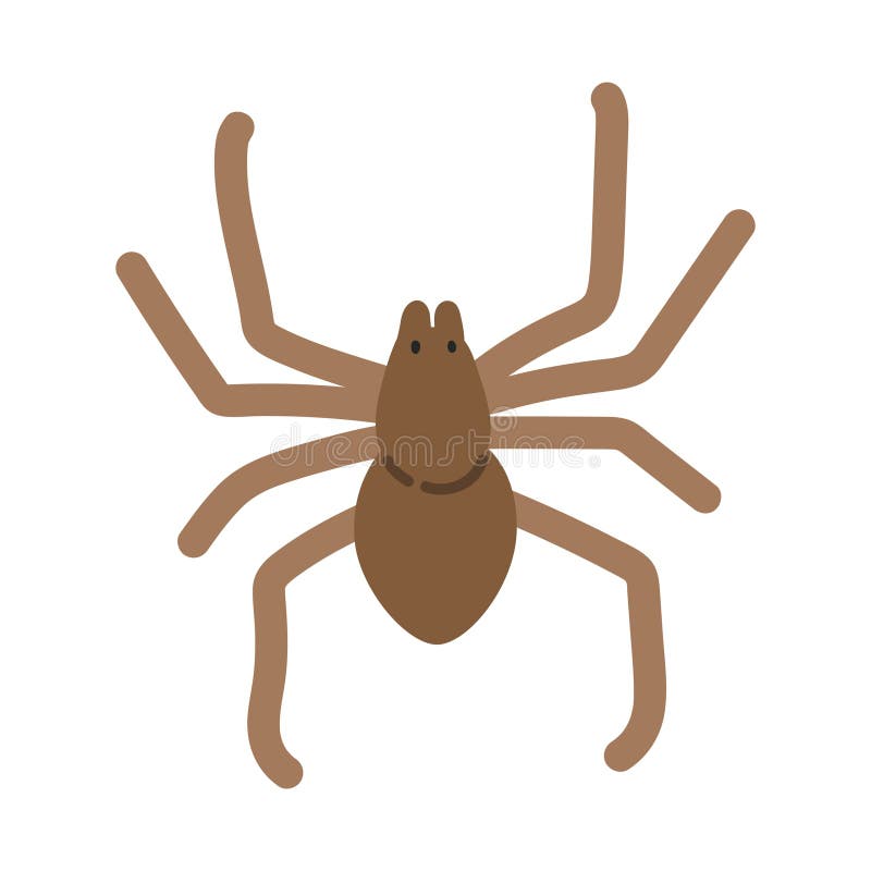 Brown Recluse Spider Cartoon Clipart. Cute Brown Spider (Loxosceles ...