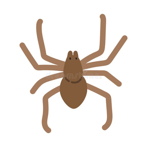 Brown Recluse Spider Cartoon Clipart. Cute Brown Spider (Loxosceles ...