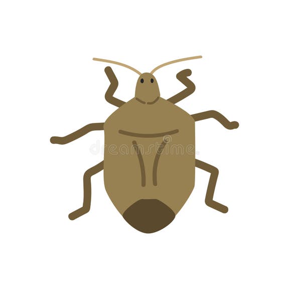 Stink Bug Cartoon Clipart. Cute Asopinae Stink Bug Vector Illustration ...