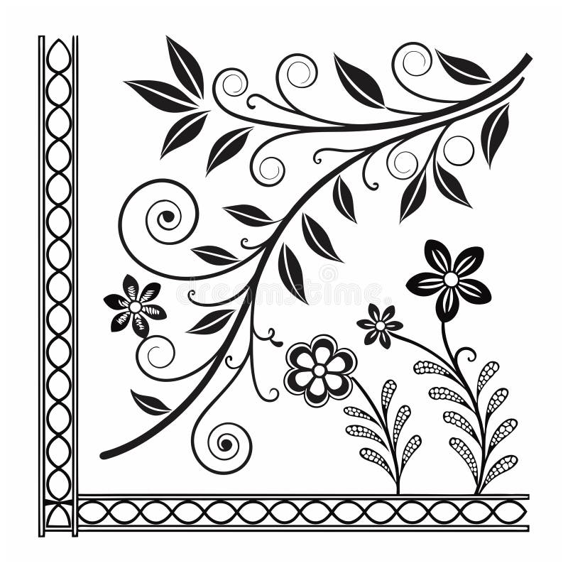 Floral Design Elements Illustration Variety of Colors and Styles. Stock ...