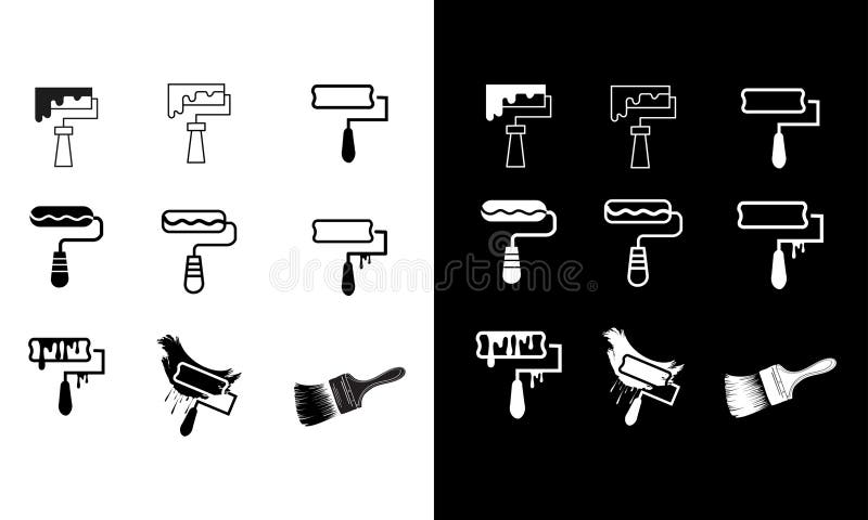 Brushes and Painting Related Vector Line Icons. Stock Vector ...