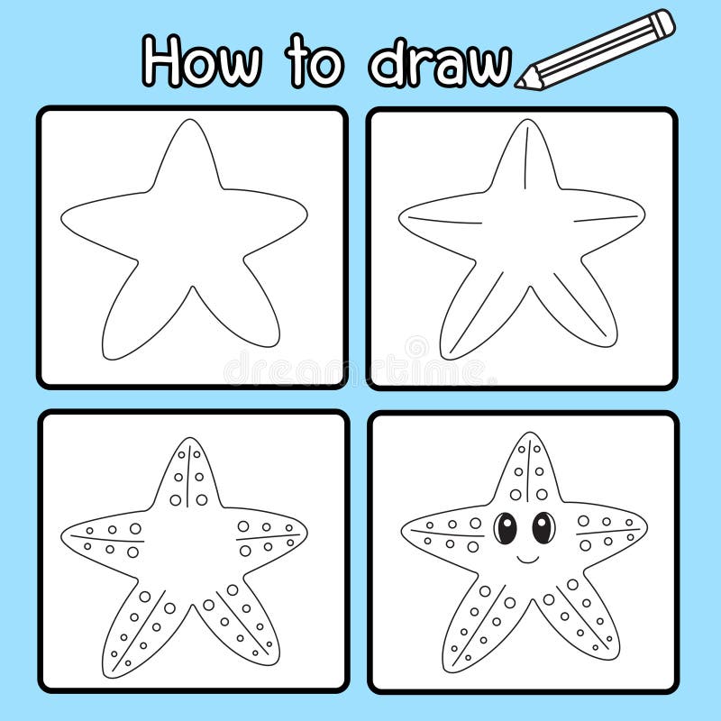 How To Draw A Starfish Learn To Draw A Starfish