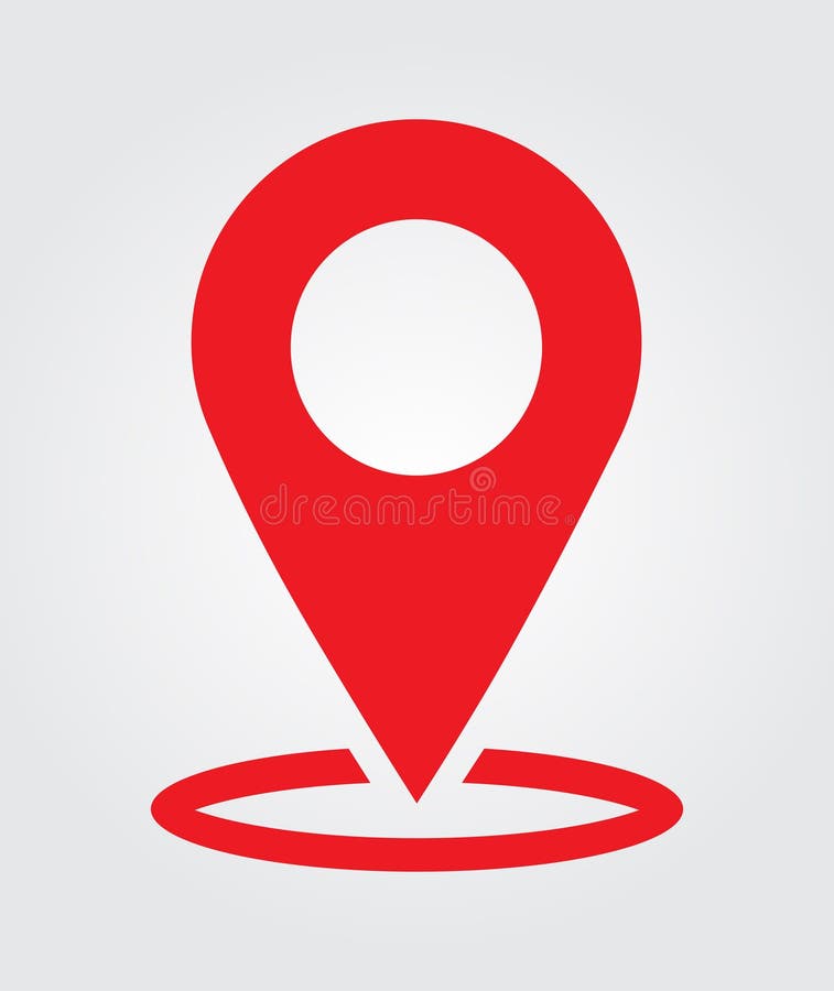 Icon of Red Map Marker for Gps, Vector Stock Vector - Illustration of ...