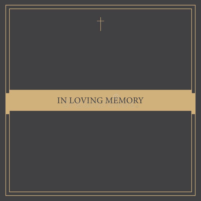 In Loving Memory: Invitation Card Illustration with Blank Text Area ...
