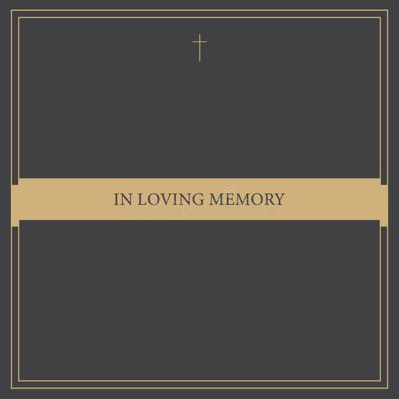 In Loving Memory: Invitation Card Illustration with Blank Text Area ...