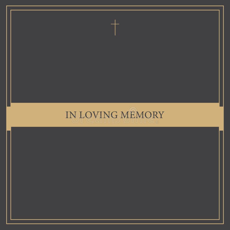 In Loving Memory: Invitation Card Illustration with Blank Text Area ...