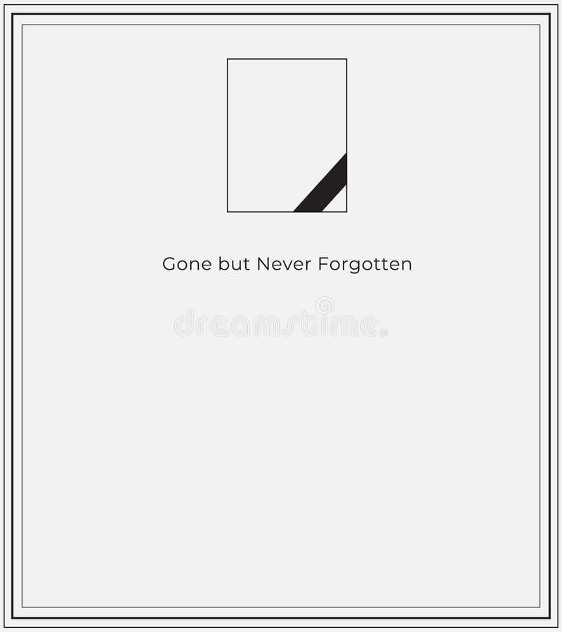 Funeral Invitation Illustration with Blank Text Box and Photo Space ...