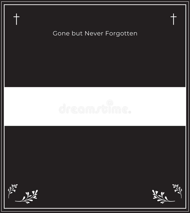 Gone but Never Forgotten: Funeral Service Invitation Illustration with ...