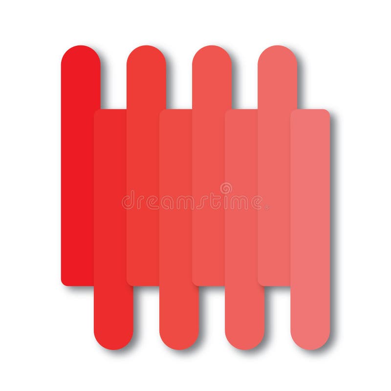 Modern Abstract Overlapping Red Sticks Minimalist Geometric Digital Art ...