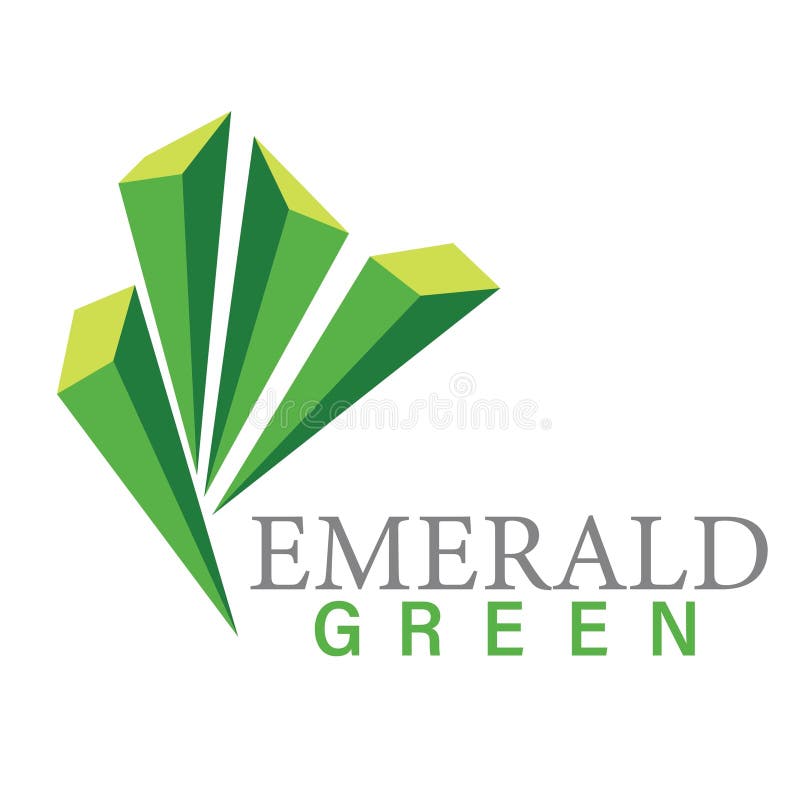 Emerald diamond logo stock vector. Illustration of threedimensional ...