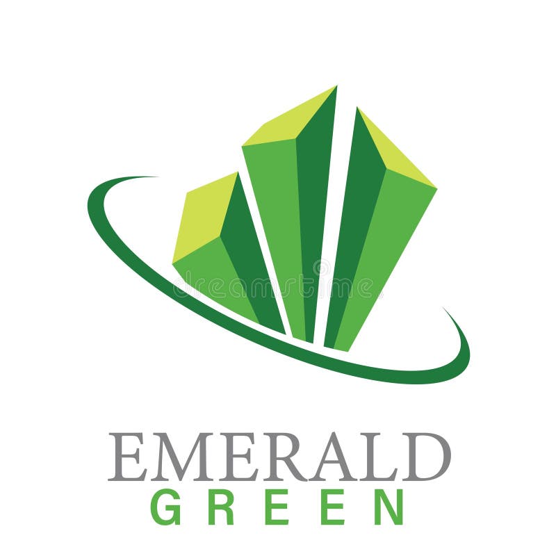 Emerald diamond logo stock vector. Illustration of green - 366302278