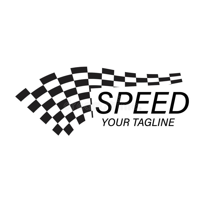 Speed flag logo stock vector. Illustration of motor - 366302347