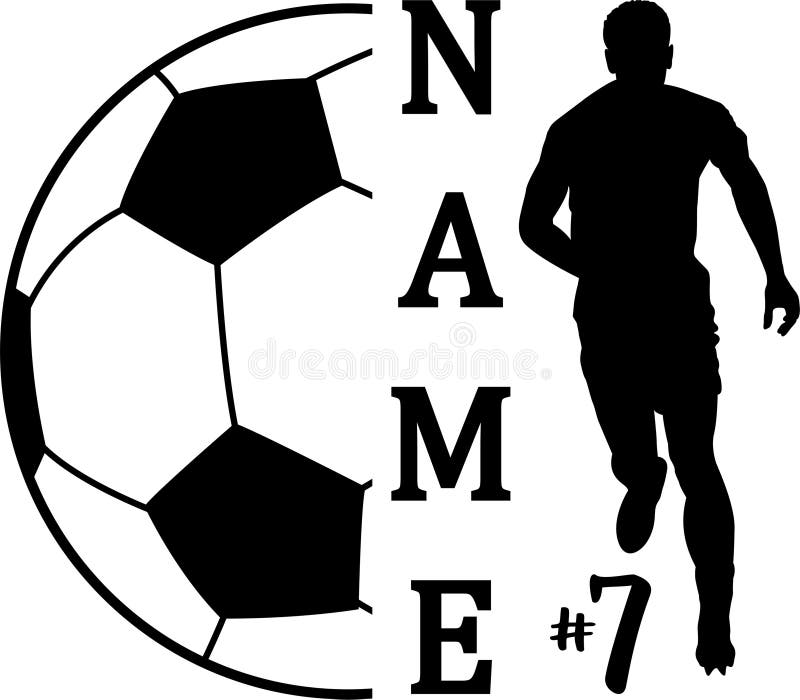 Soccer Player Name, Soccer Ball, Sport Silhouette Stock Vector ...
