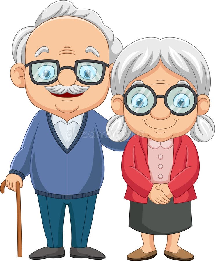Grandma And Grandpa Cartoon