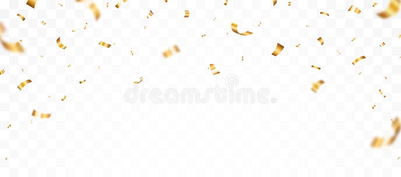 Falling Shiny Gold Confetti and Award Ribbons, Celebration Design ...