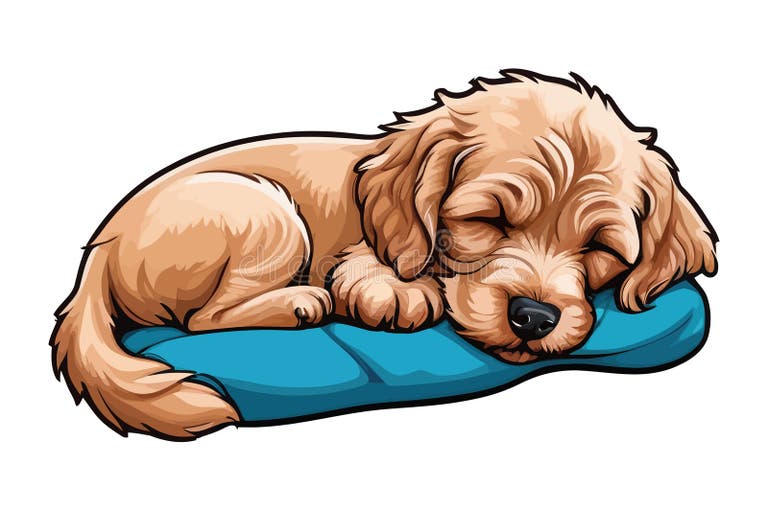 Cute Cockapoo Apricot Dog Drawing, Digital Painting for Pet Lovers ...