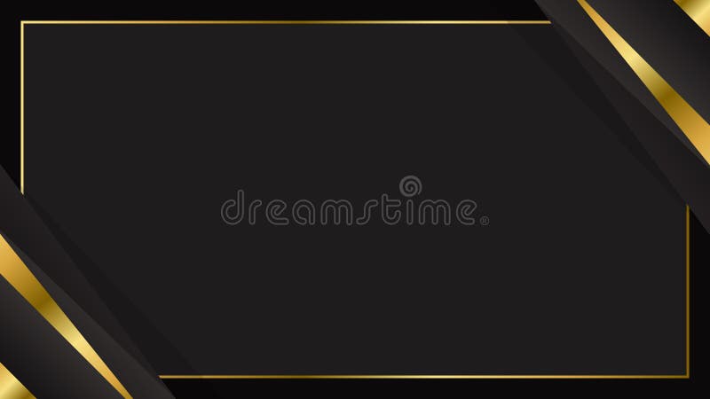 Elegant Black and Gold Frame Background. Abstract Modern Wallpaper ...