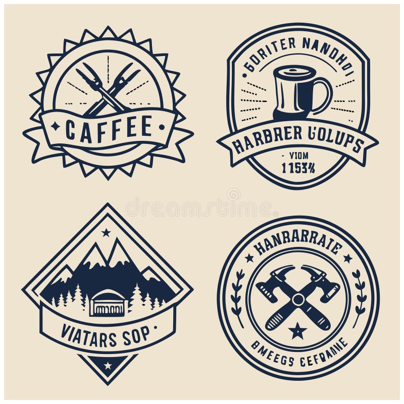 Retro-style Logo Templates Ideal for Branding and Promotional Materials ...