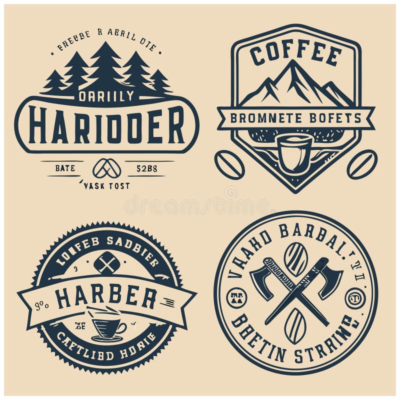 Retro-style Logo Templates Ideal for Branding and Promotional Materials ...