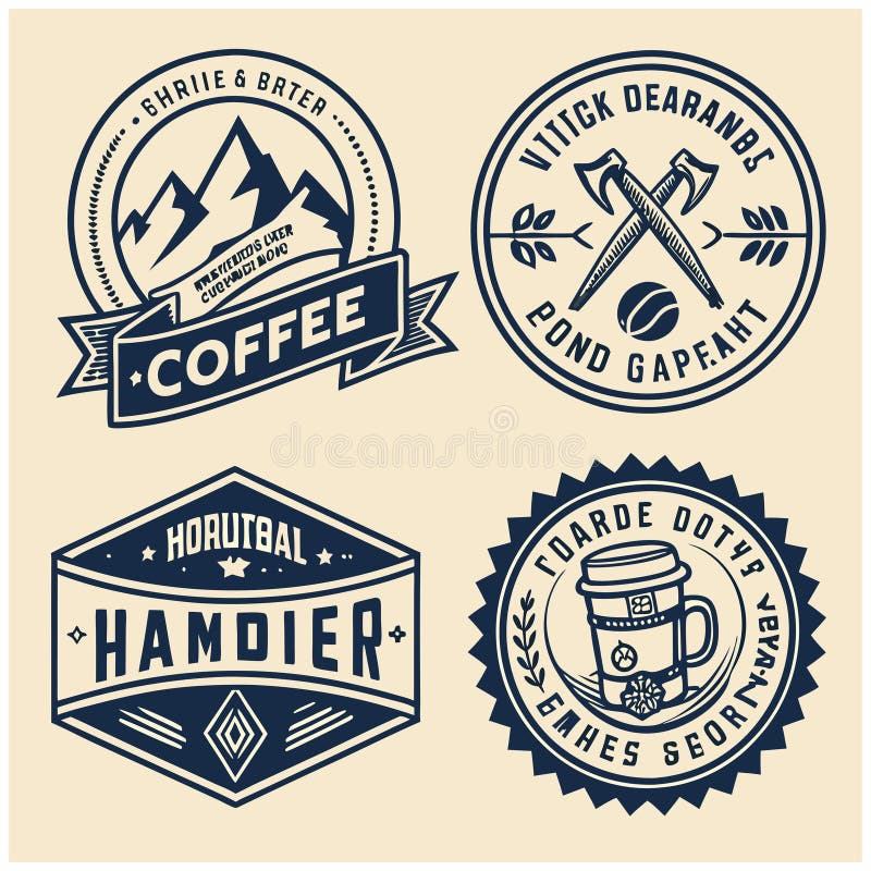 Retro-style Logo Templates Ideal for Branding and Promotional Materials ...