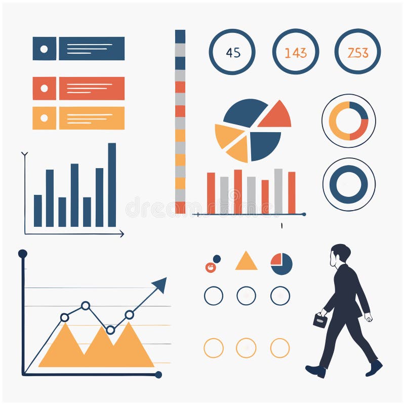 Comprehensive Set of Charts, Graphs, and Icons for Data Visualization ...