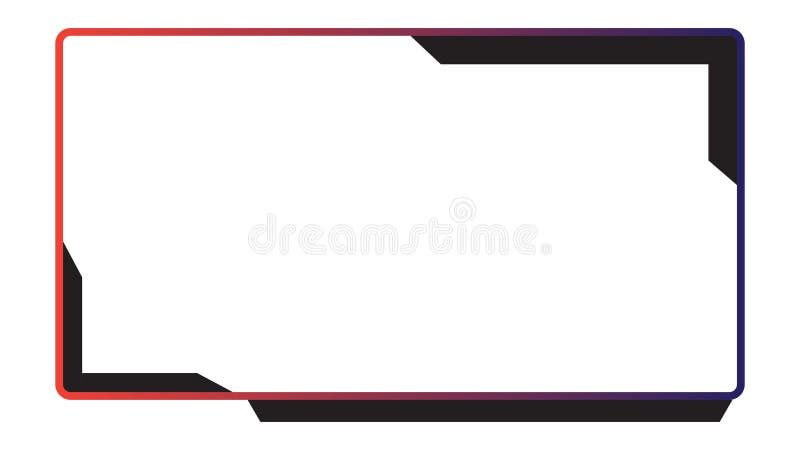 Gaming Overlay Frame Design Stock Illustration - Illustration of ...