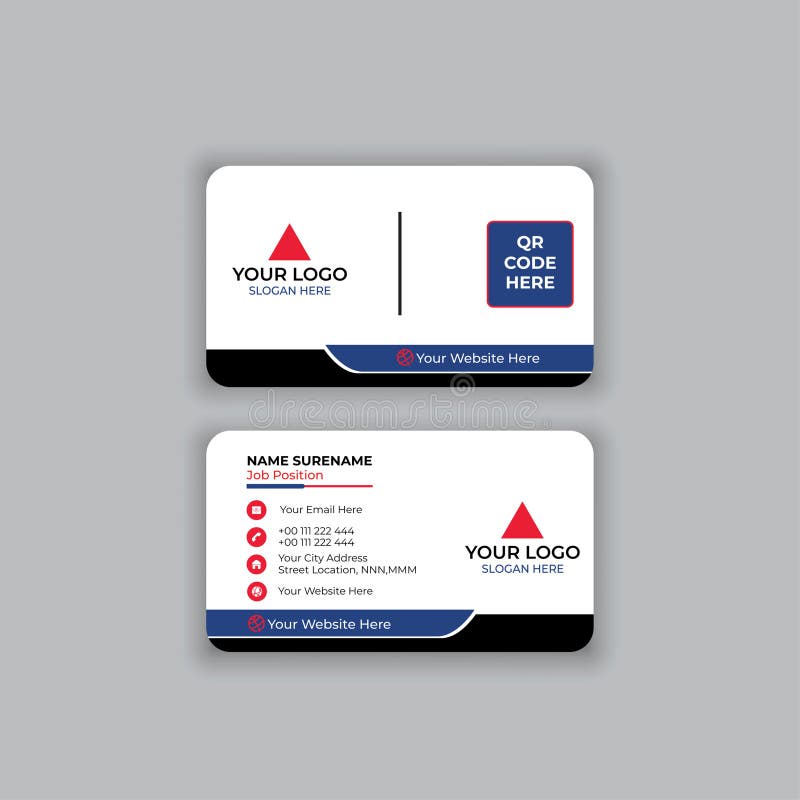 Black and Blue Simple Business Card Template. Simple Business and Name ...