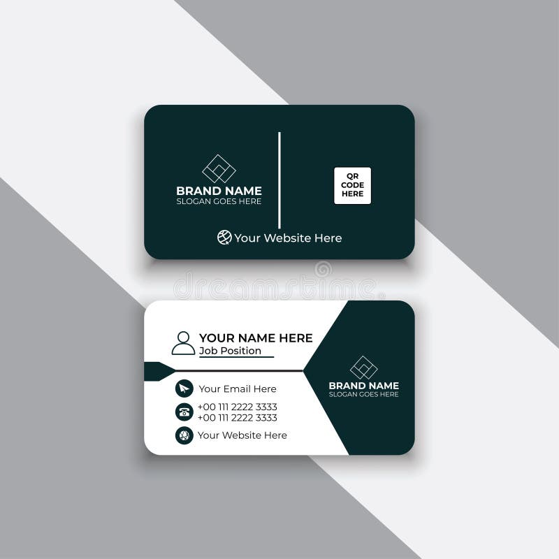 Black Modern Creative Business Card and Name Card. Horizontal Simple ...