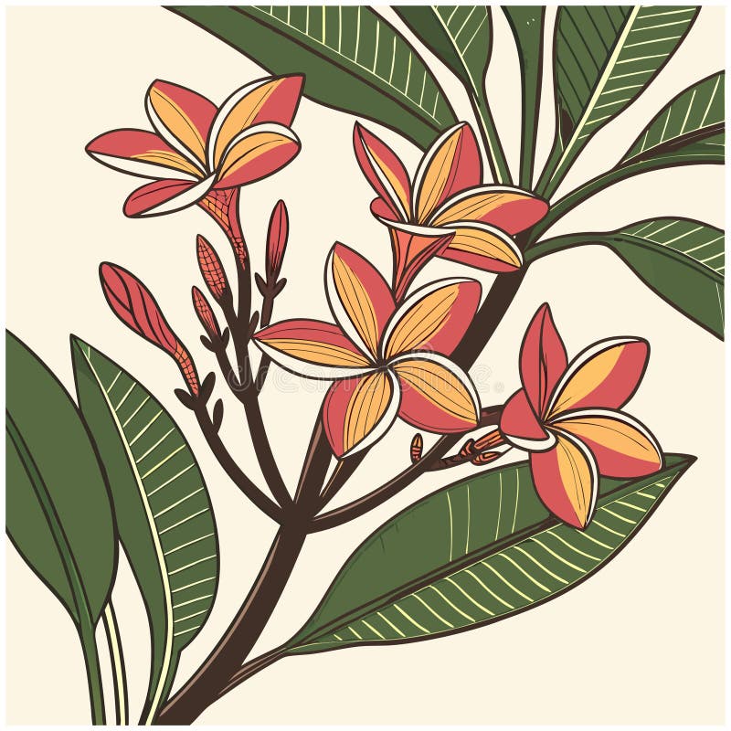 A Detailed Vector Illustration of Various Watercolor Flowers Stock ...