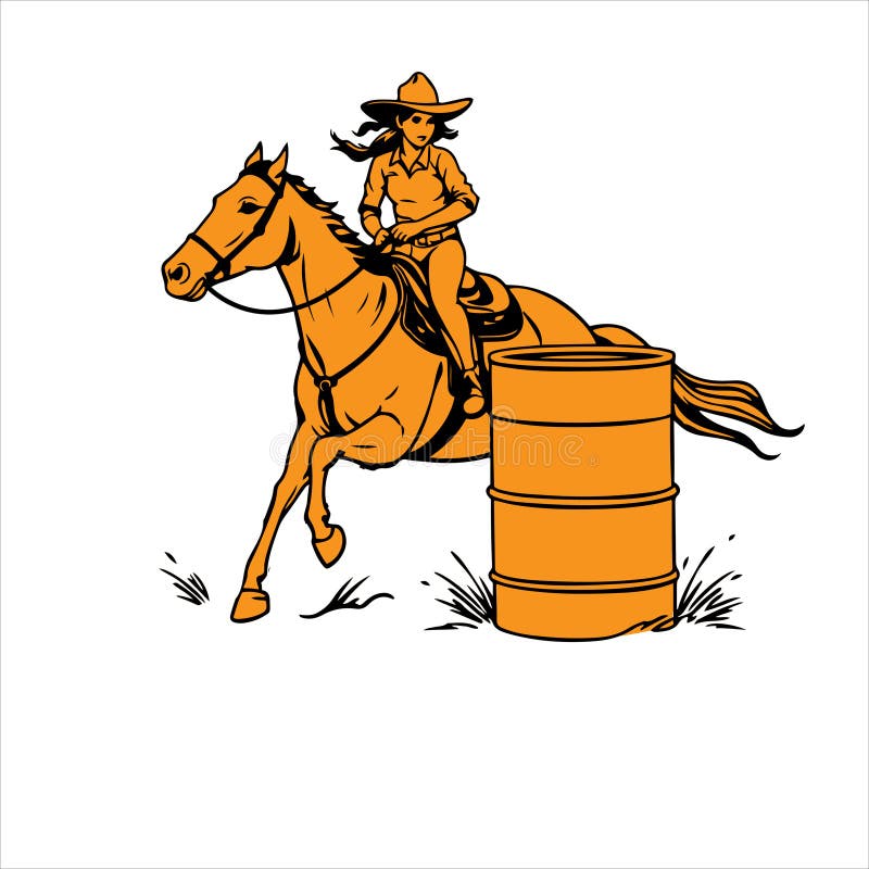 Barrel Horse Logo Horse Racing Barrel Logo Design Template | Free
