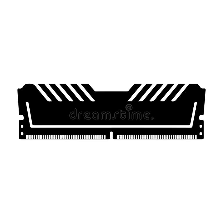 Computer Memory Card Icon Image Vector Illustration Design Black and ...