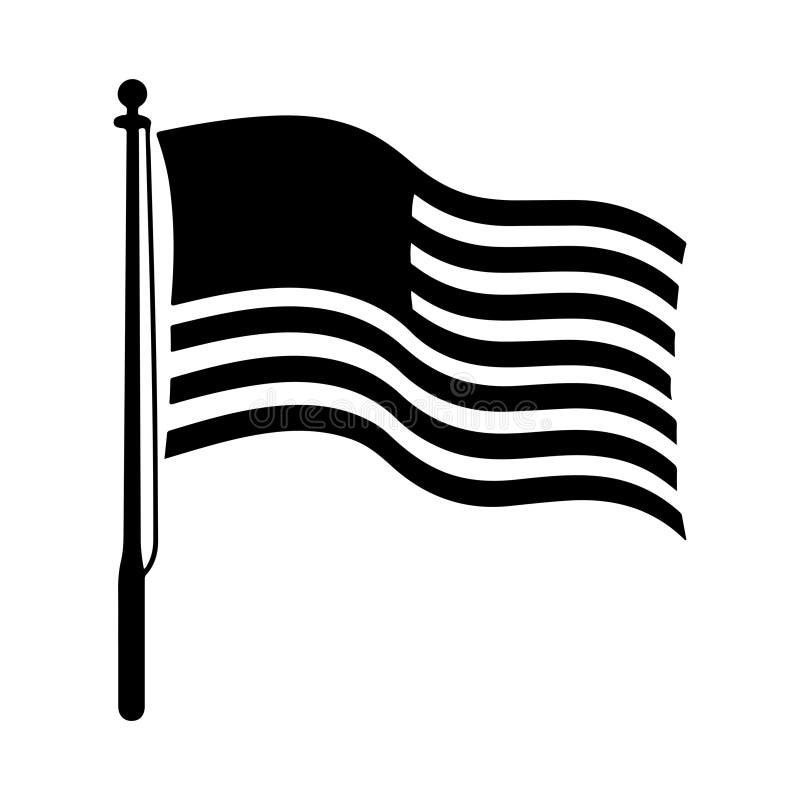 Flag Pole Silhouette Vector