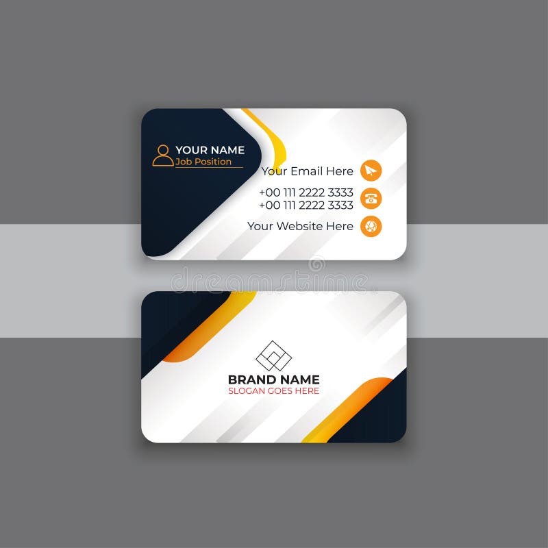 Modern Orange Gray and Black Corporate Identity Business Card Template ...