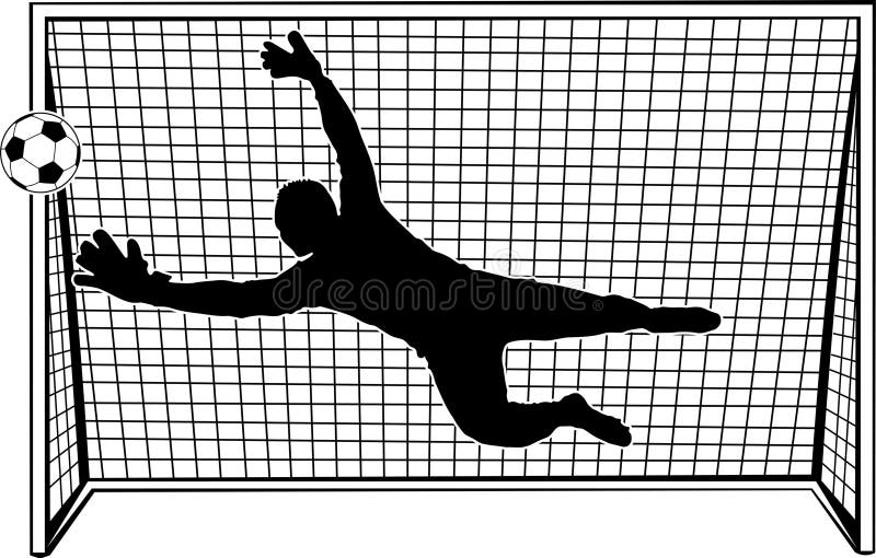 Male Soccer Goal, Soccer Player, Goal Post Stock Vector - Illustration ...