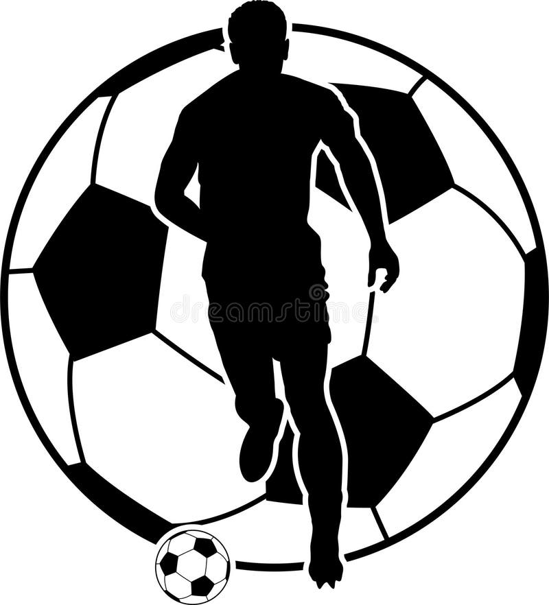 Soccer Ball Player, Sport Silhouette, Soccer Cut File Stock Vector ...