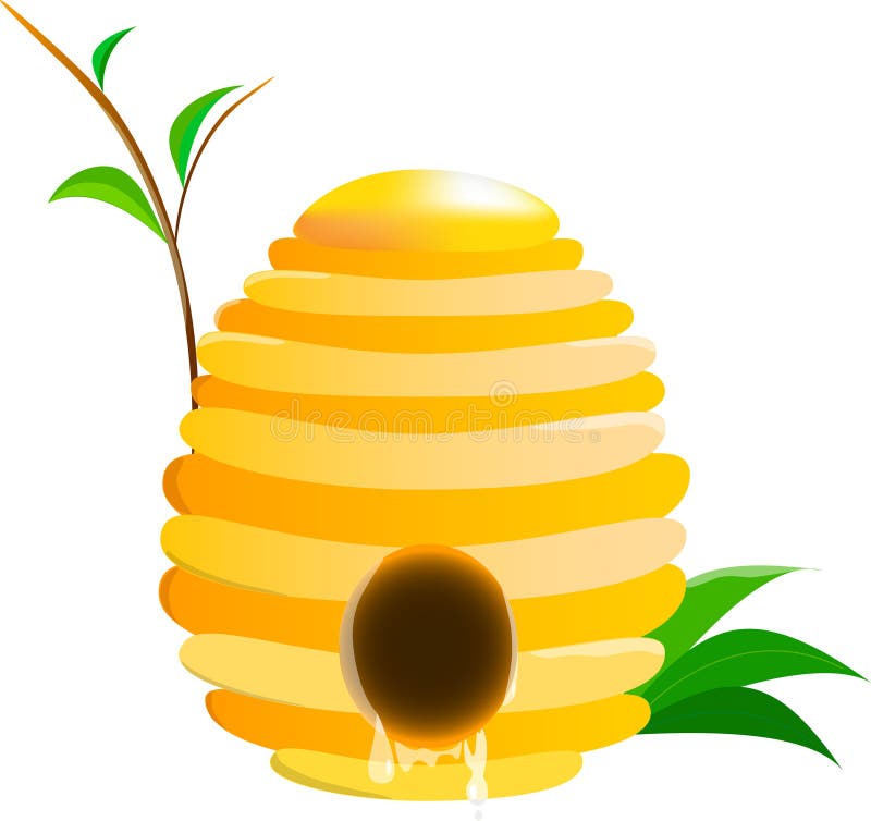 Bee Hive, House for Bees, Cartoon Beehive, Vector Illustration Stock Vector - Illustration of ...