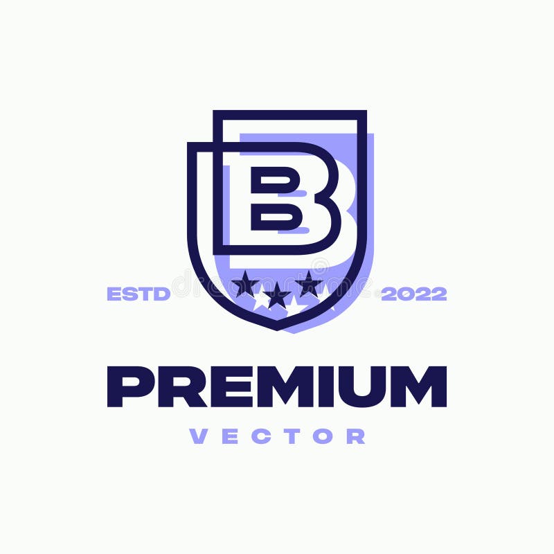 Alphabet B Shield Logo stock illustration. Illustration of number ...