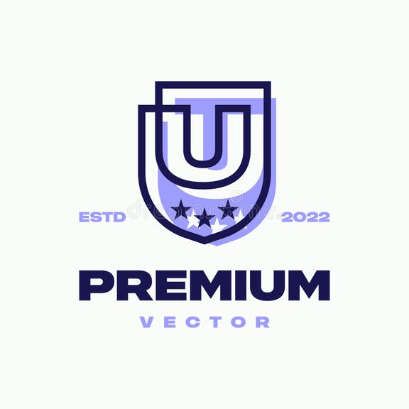 Alphabet U Shield Logo stock illustration. Illustration of mobile ...