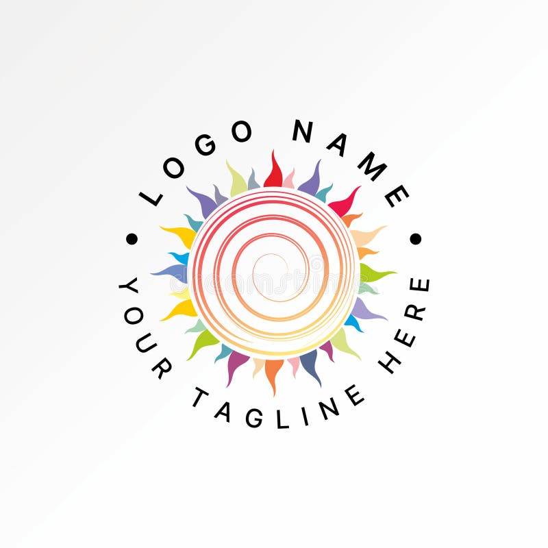 Sun Abstract Circle Calligraphy Pattern Scratche Brush Pencil Crayon ...