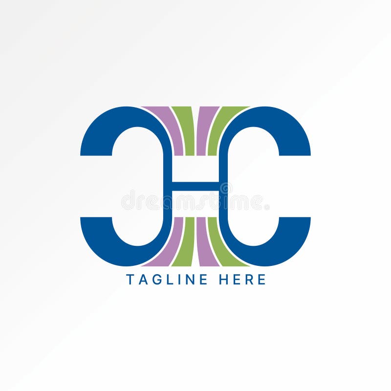 Initial CHC or HC Font Connect Ultrasonic Line Monogram Typography ...