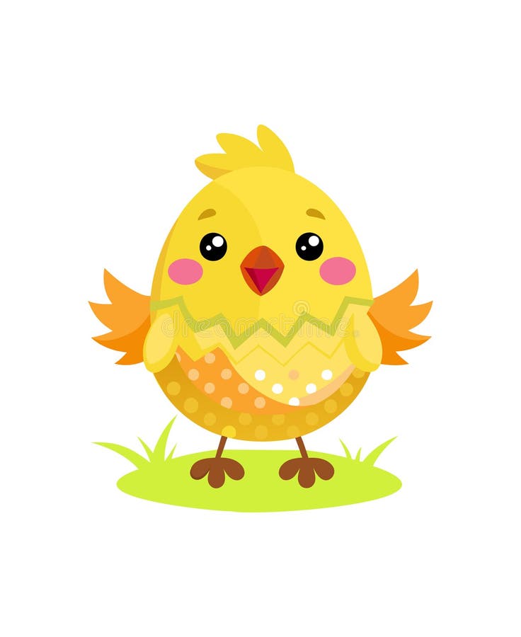 Adorable Cartoon Chick Illustration – Cute Yellow Baby Chicken Clipart ...