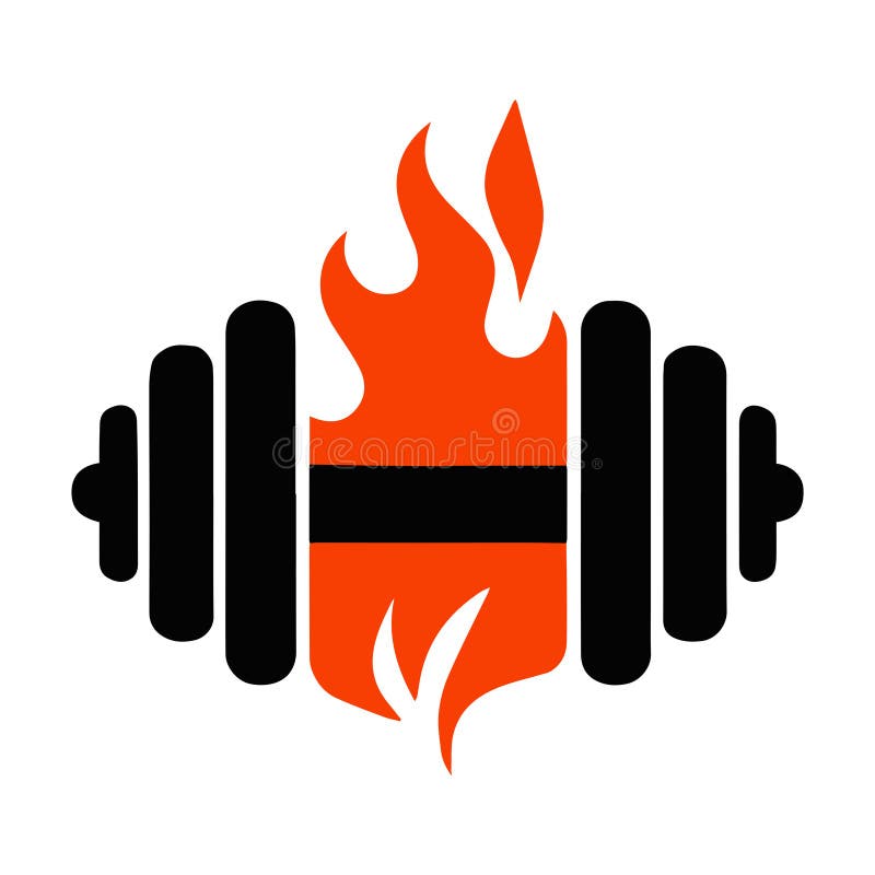 A Dynamic Fitness Logo Featuring a Bold Dumbbell Symbolizes Strength ...