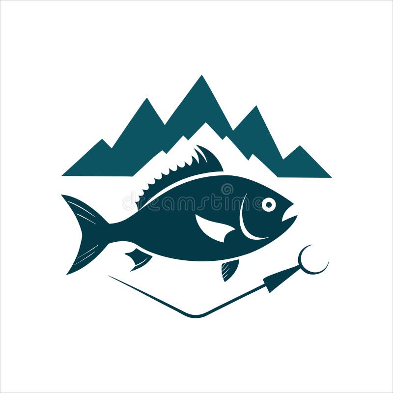 Bream Fishing with Lure Silhouette Vintage Vector Art Stock Vector ...