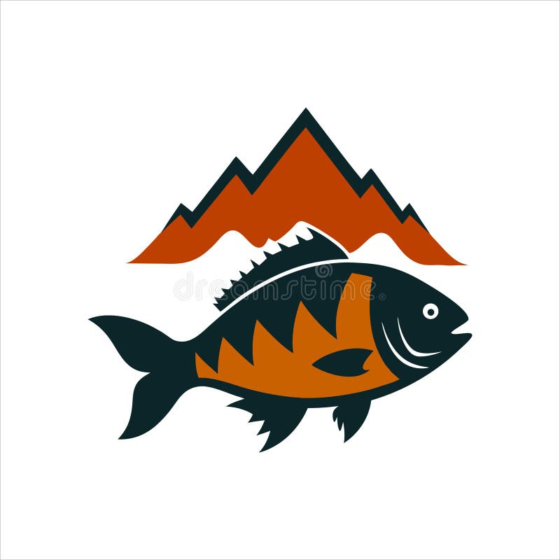 Vintage Fishing Badge Bream with Lure in Nature Vector Art Stock Vector ...