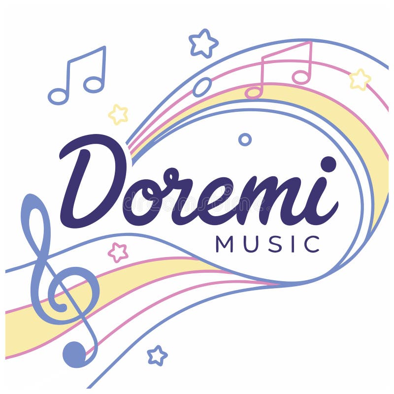 DoReMi Music Logo Design Illustrator Vector Stock Vector - Illustration ...