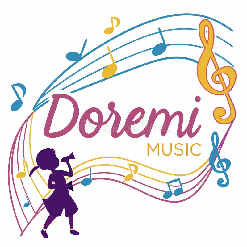 DoReMi Music Logo Design Illustrator Vector Stock Vector - Illustration ...