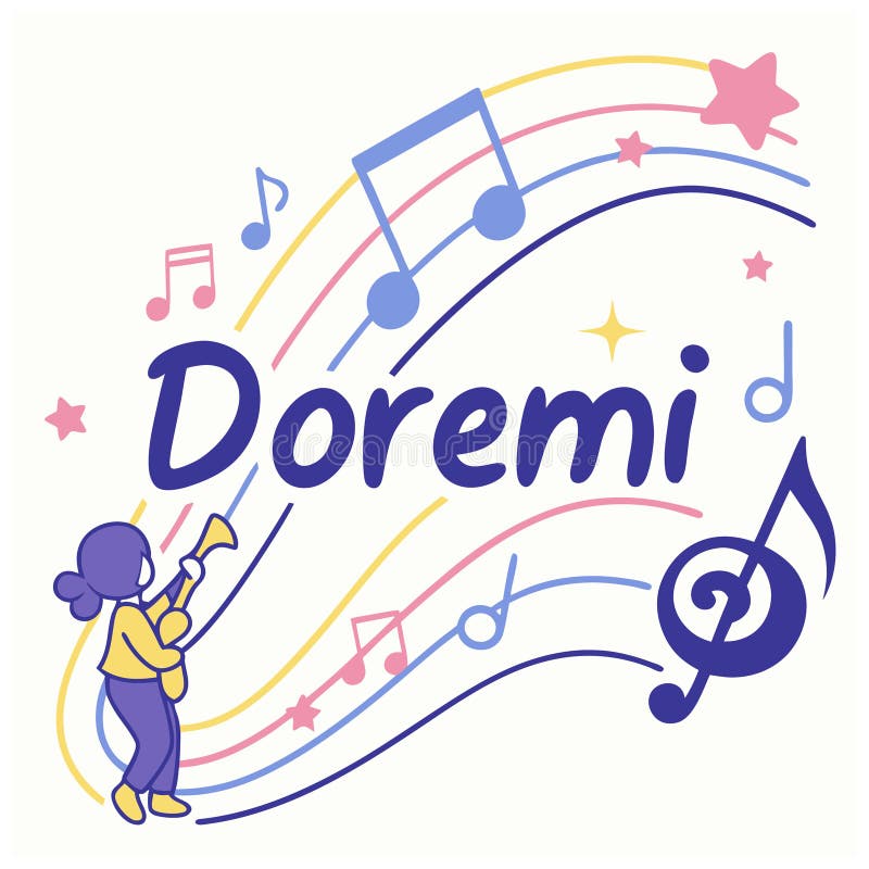 DoReMi Music Logo Design Illustrator Vector Stock Vector - Illustration ...