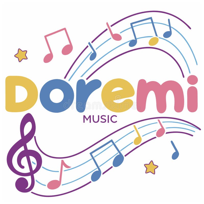 DoReMi Music Logo Design Illustrator Vector Stock Vector - Illustration ...